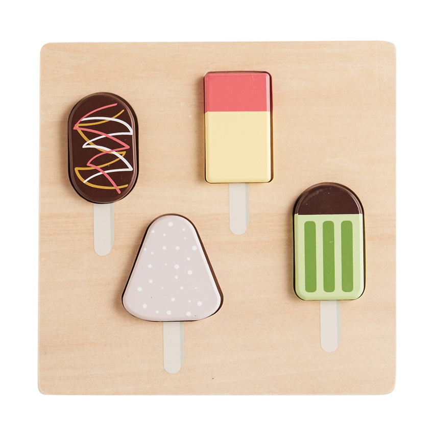 Kids Concept Puzzle Eis Bistro aus Holz, 22x22cm - Hipster Baby