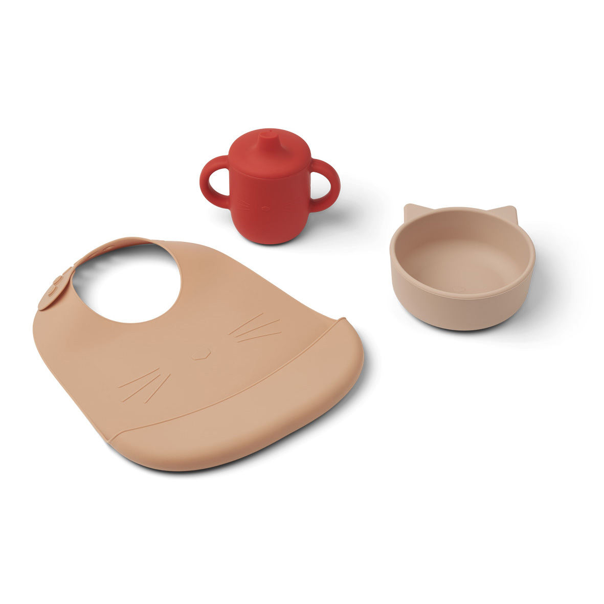 Liewood Connor Baby Essgeschirr-Set „Cat apple red multi mix“ aus ...