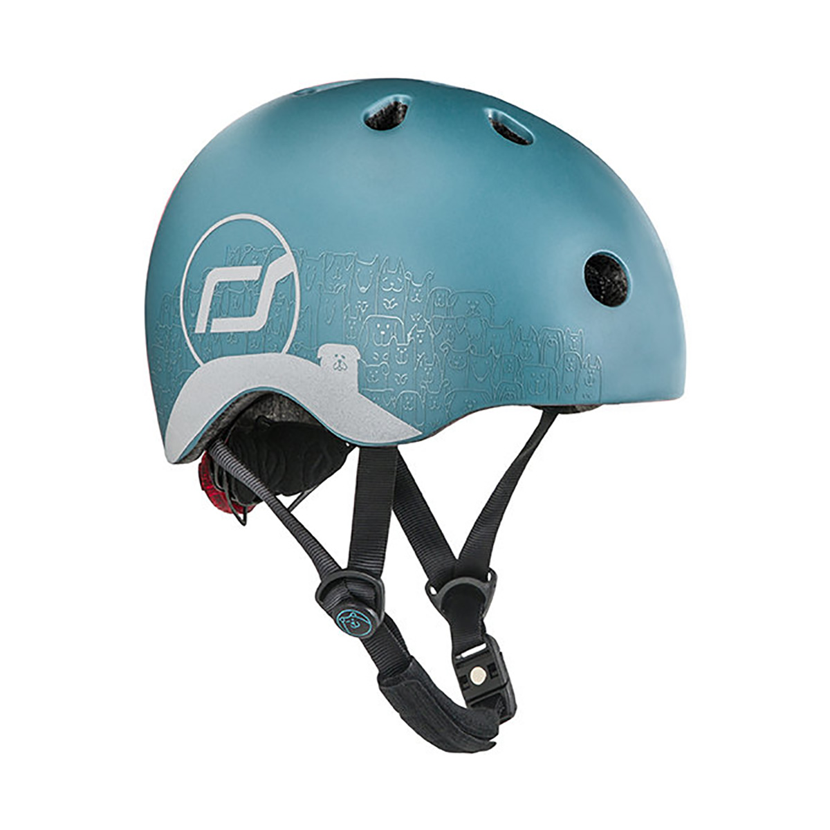 Scoot and Ride Kinderhelm „reflective steel“ (XXS - S) 45 – 51cm