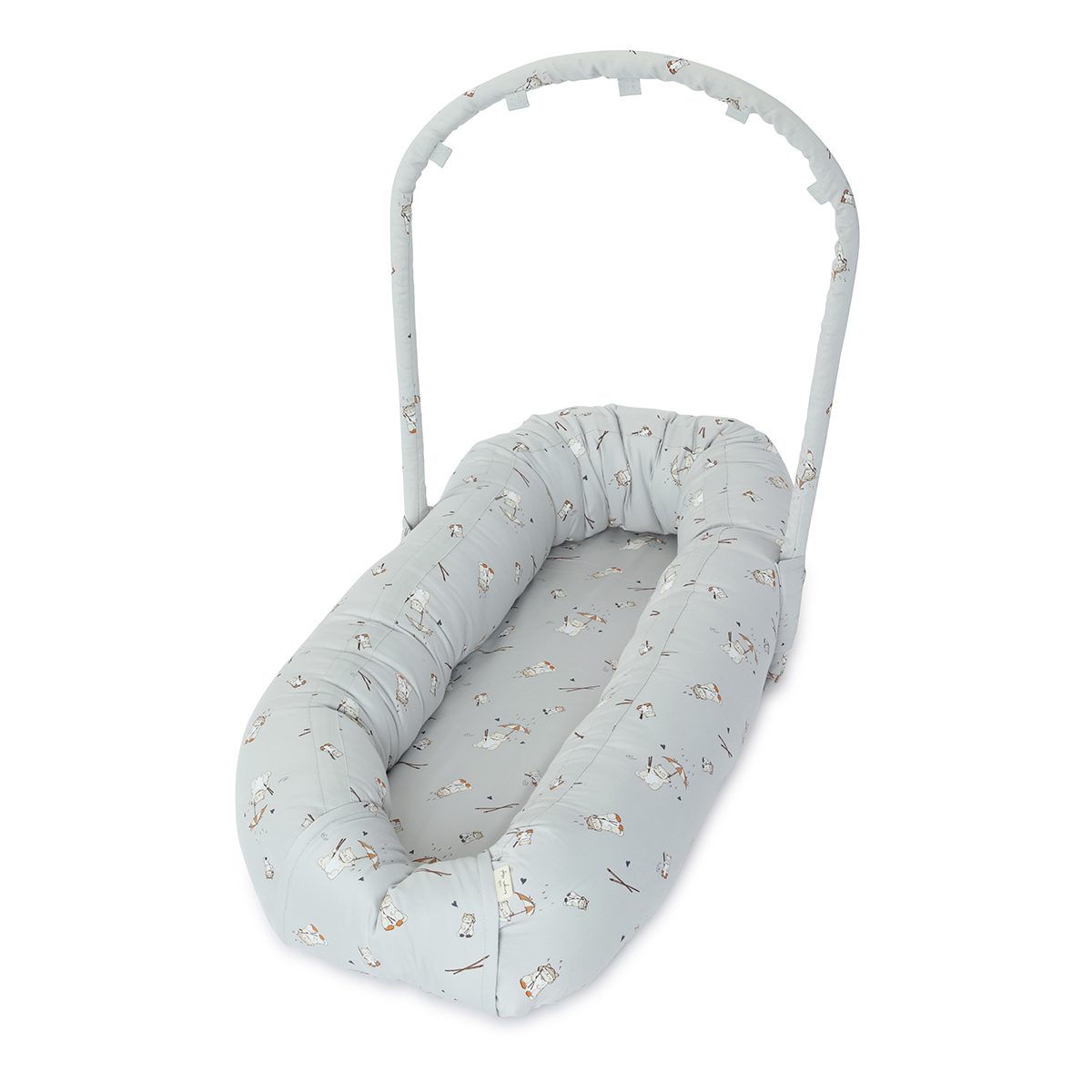 Konges Sløjd Babynest mit Activity-Bogen „Miso Raindrops“, 83x43cm