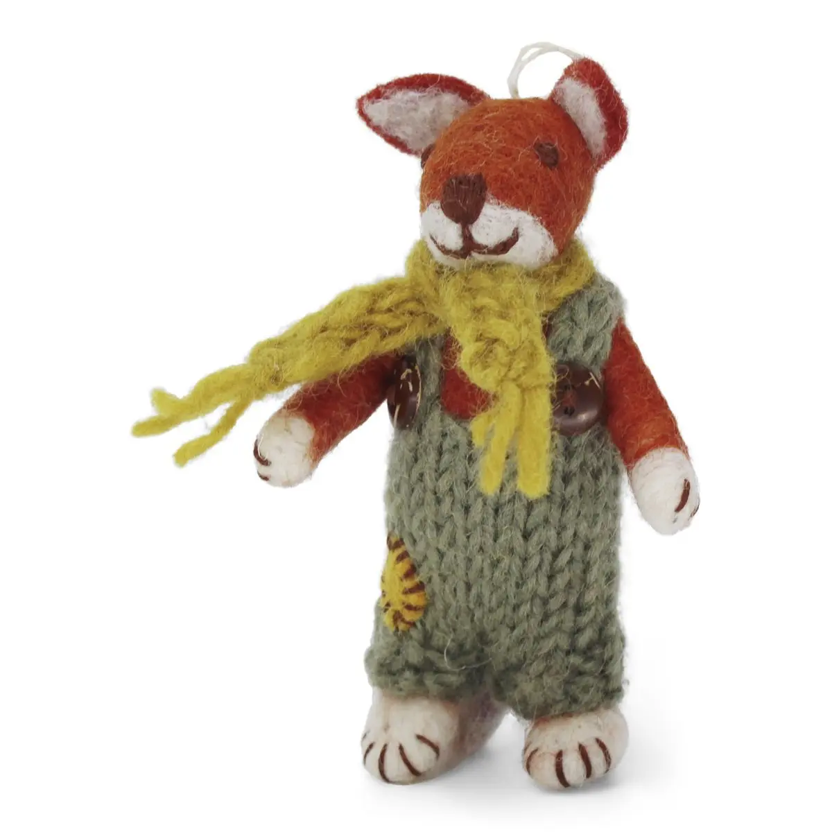 Gry & Sif Puppenhaus Puppe „Babyfuchs mit gelbem Kleid“ H11cm