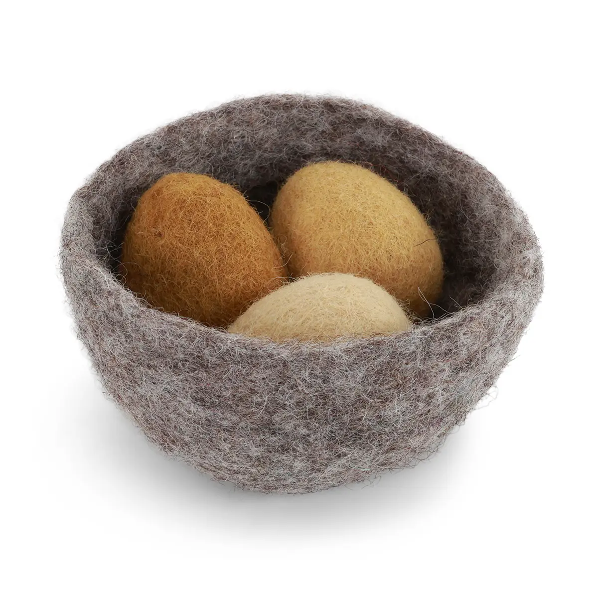 Gry & Sif Filz-Ostereier-Set „Big Nest / Osternest / Yellow Eggs ...